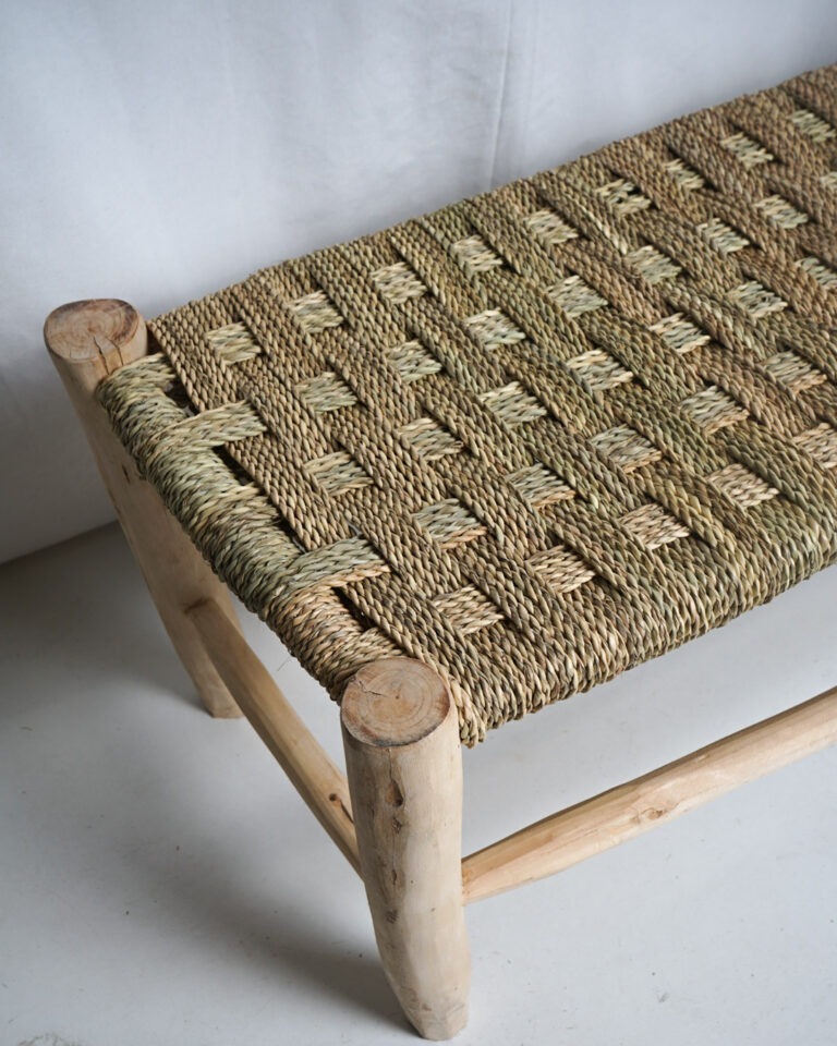 Banco de Madera Rustico Mediterráneo Fabricación Artesana